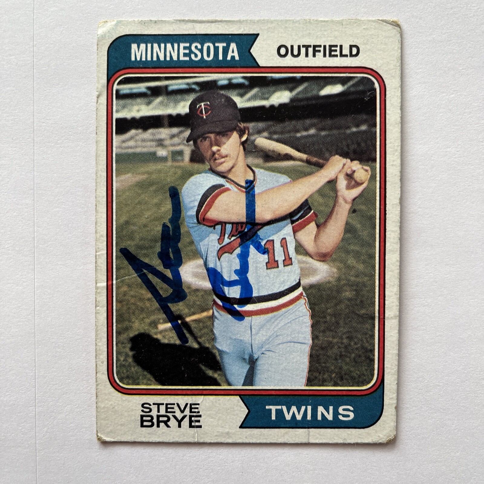 STEVE BRYE 1974 TOPPS AUTOGRAPHED SIGNED AUTO BASEBALL CARD 232 | eBay