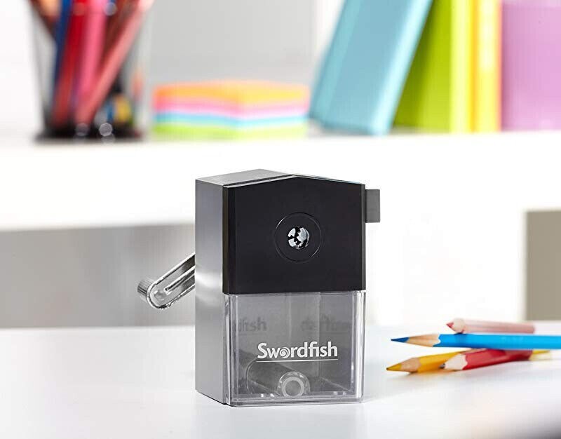 Swordfish Ikon Desktop Manual Pencil Sharpener 8mm Home School Office ...