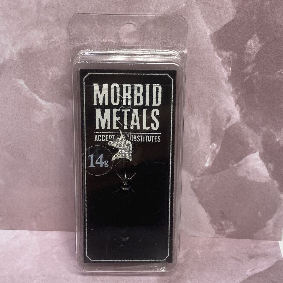 Morbid Metals Unicorn Sparkling Navel CZ Prong 14g Body Jewelry | eBay