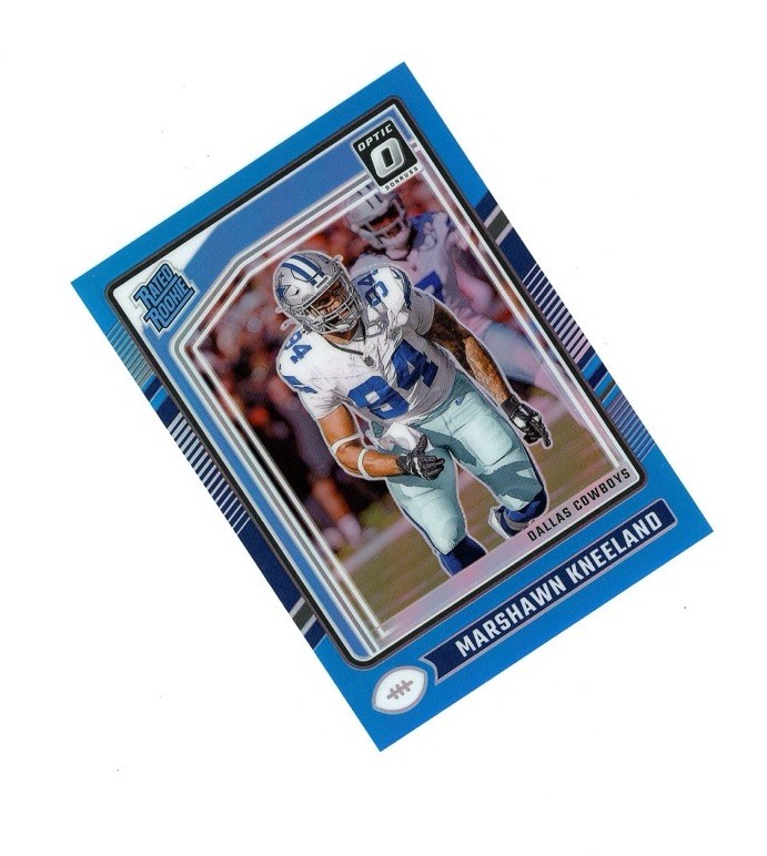 2024 Optic RATED ROOKIE LIGHT BLUE PRIZM SP MARSHAWN KNEELAND /299 RC ...