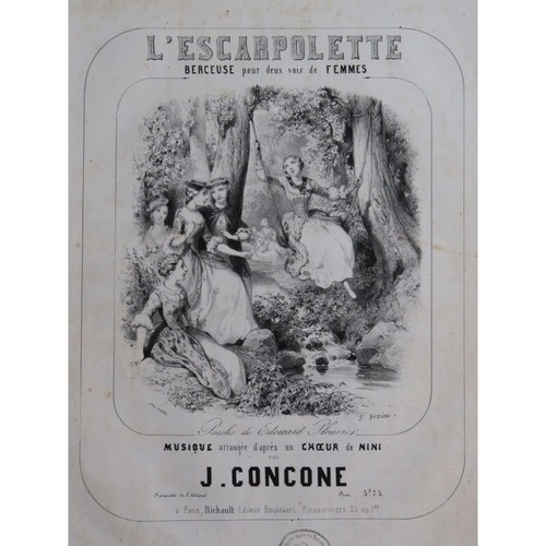 Concone Joseph The Swing Song Piano Ca1840 | eBay