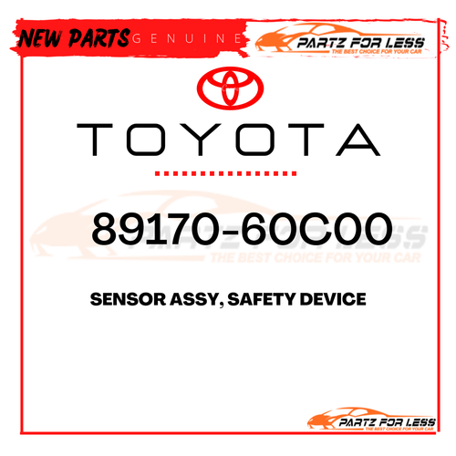 89170-60C00 TOYOTA GENUINE SENSOR ASSY, SAFETY DEVICE 8917060C00 NEW ...
