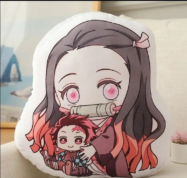 Demon Slayer Plush Cushion Manga Pillow 45Cm Tanjiro Nezuko Kamado ...