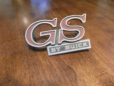 Front GS By Buick Grille Emblem Red Black & Chrome Trim / 1970 Gran ...