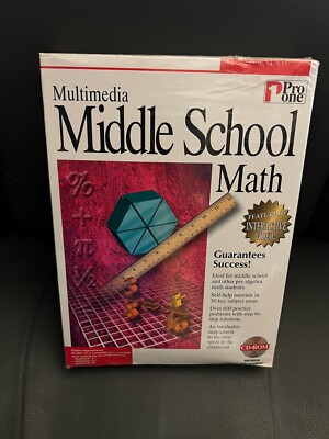 Pro One Multimedia Middle School Math CD-ROM New Sealed 720286921058| eBay
