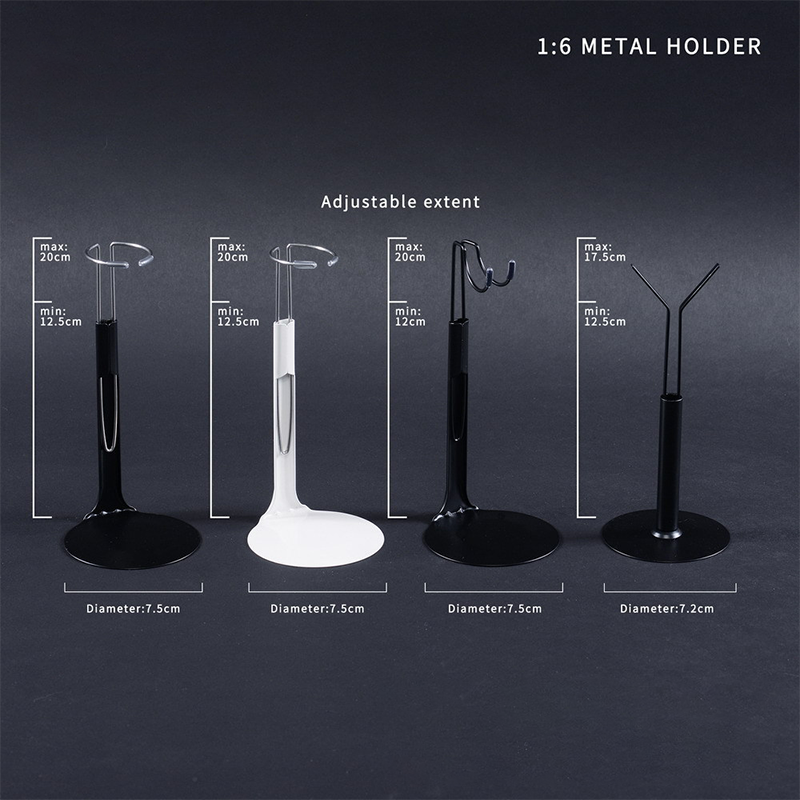 1/6 Scale Model Stand Action Figure Accessories Adjustable Metal ...
