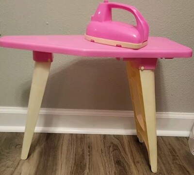 VTG Kid Toy Pink Plastic Ironing Board And Iron Set | eBay