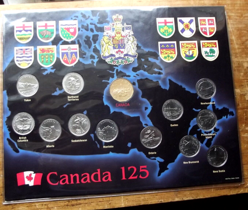 1867-1992 CANADA 125 13 COINS 12 QUARTERS & LOONIE FULL SET BU/UNC | eBay