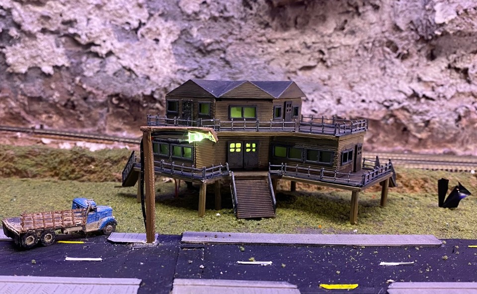 Assembled Scale Model River Rafting Outpost T, Z, N, HO, S, & O Scales ...