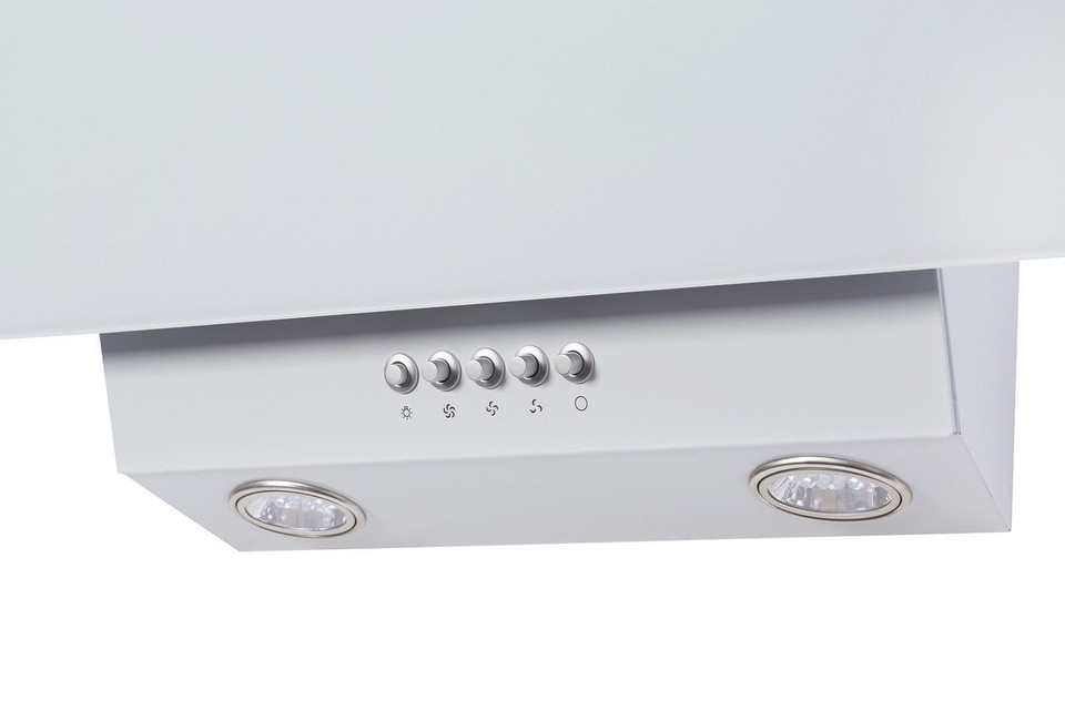 SIA EAG61WH 60cm White Angled Chimney Cooker Hood Kitchen Extractor Fan ...