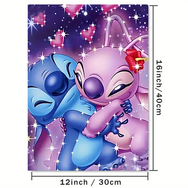Disney Art--Stitch and Angel-Print on Canvas-12x16-NEW-From Lilo ...