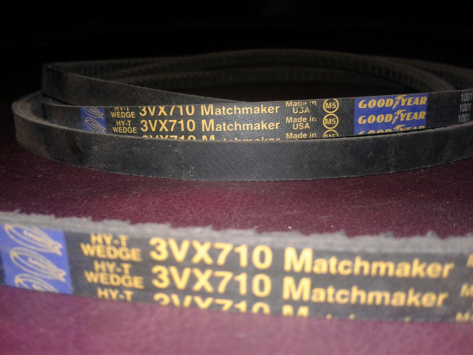 Lot of (2) - GoodYear Hy-T Wedge 3VX710 Drive Belts | eBay