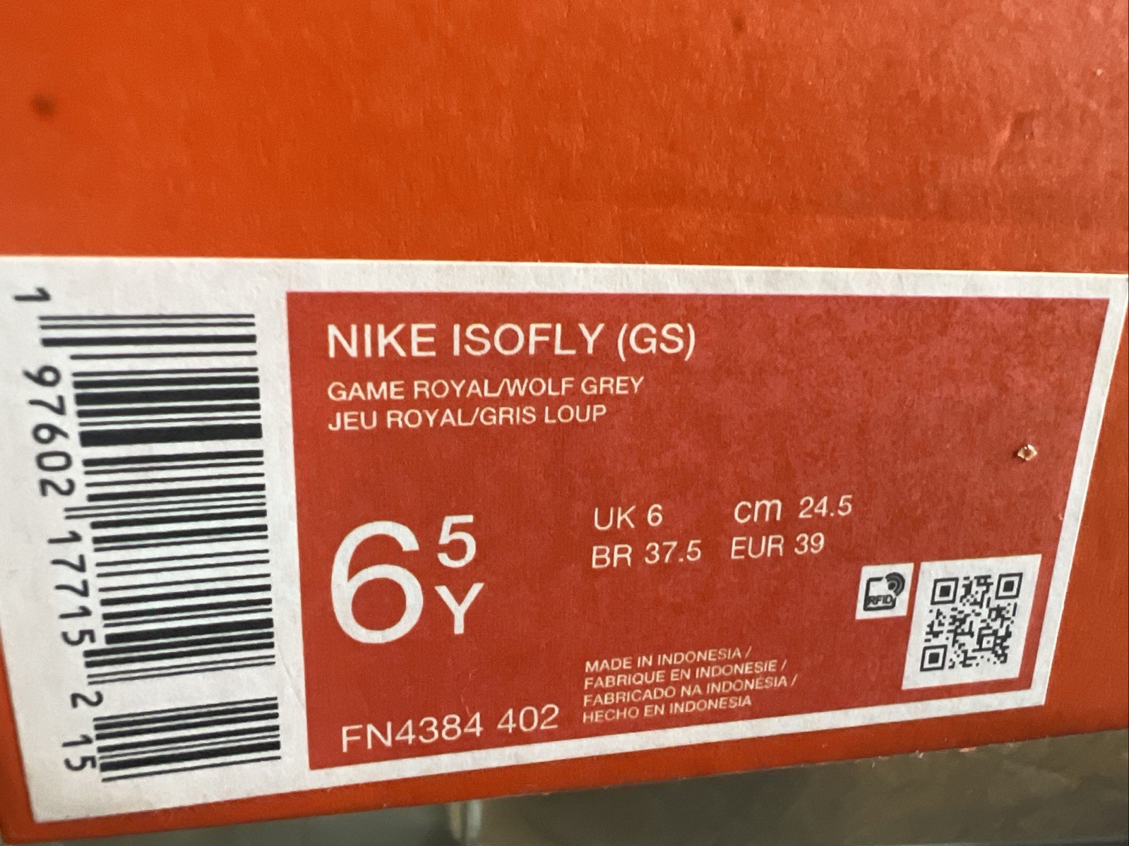 New NIKE IsoFly GS Size 6.5 Y Basketball Shoes Game Royal Blue FN4384 ...