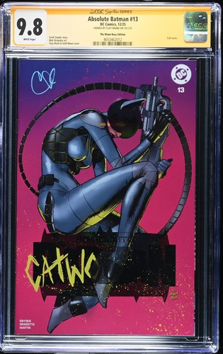 Absolute Batman #13 MANN FOIL VARIANT CGC SS 9.8 signed Clay Mann 1st ...
