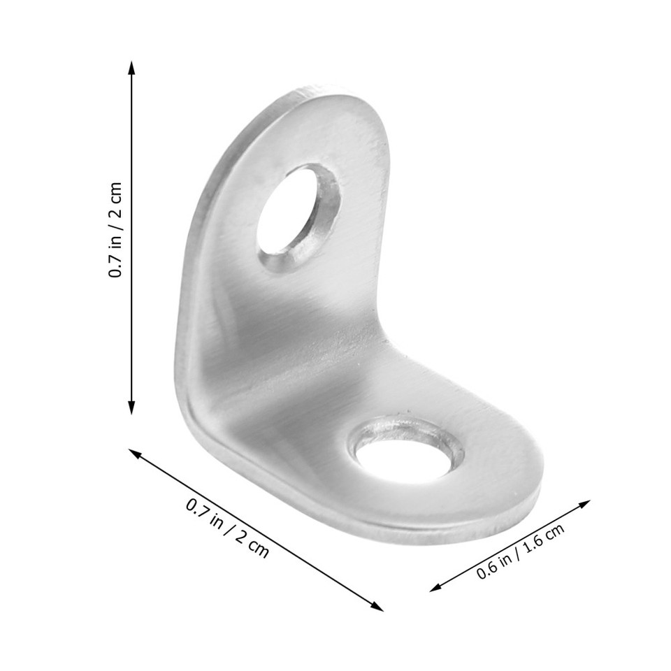 40 Sets Corner Support Bracket Stainless Steel Angle Supports Brace ...