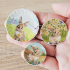 Miniature Bunny Plates Set Handmade Dollhouse Easter Kitchen Decor 1:12 ...