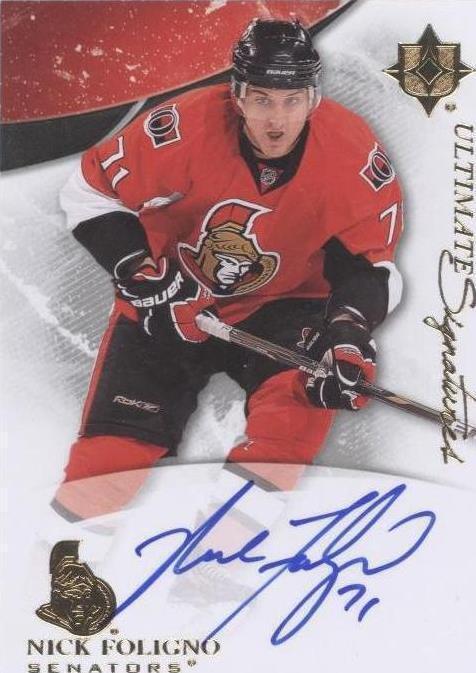 2010-11 Ultimate Collection - Ultimate Signatures Nick Foligno #US-NF ...