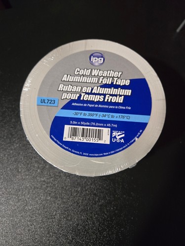 IPG Cold Weather Aluminum Foil Tape, UL723, 3" x 50yds 87143001552| eBay