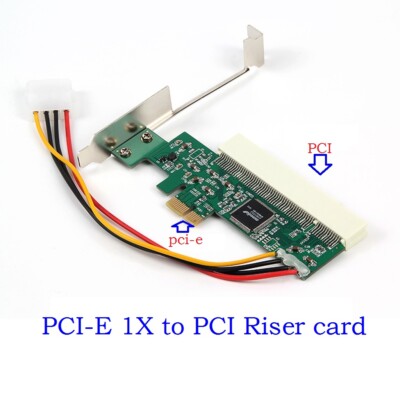 PCI-e PCI Express to PCI Adapter Card Riser Extender 32bit Asmedia 1083 ...