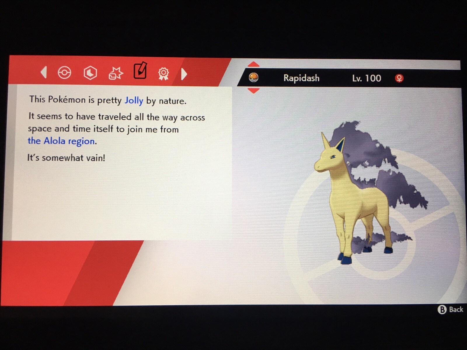 [Pokemon Sword and Shield] LEGIT RARE LEGAL AND SHINY ALOLAN RAPIDASH L ...