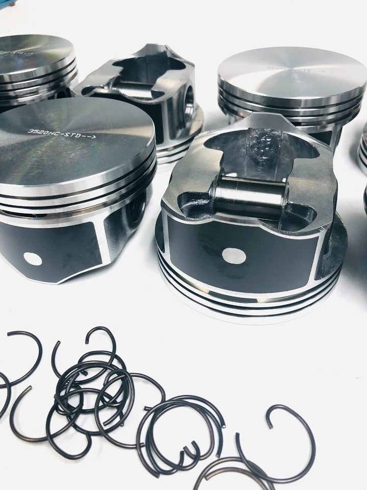 Flat Top Pistons & Rings Kit 1999-2009 GM LS 4.8L & 5.3L GEN III & IV ...