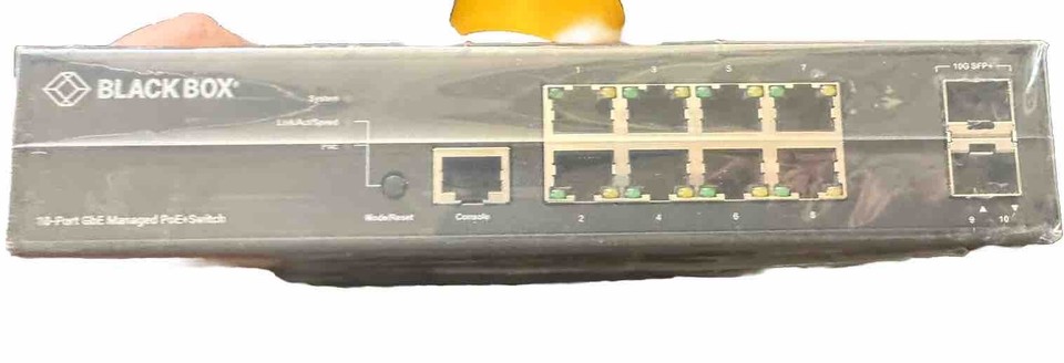 Black Box Gigabit Ethernet Managed PoE-Plus Switch - 10 - 100 - 1000 ...