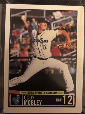 2018 Everett Aquasox Cody Mobley RC Rookie Seattle Mariners Mount ...