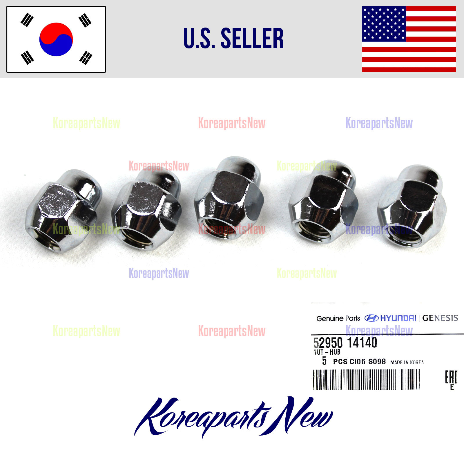 Wheel Lug Nut 5pcs SONATA ELANTRA TUCSON VELOSTER ACCENT SANTA FE FORTE ...