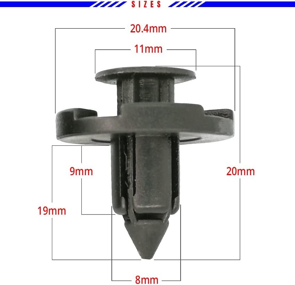 Mean Mug Auto 120x Bumper Fender Trim Panel Clips For Nissan 01553 ...