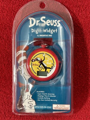 DR. SEUSS DIGIT WIDGET VINTAGE 1998 Pocket Watch Bag Clip Cat In The ...