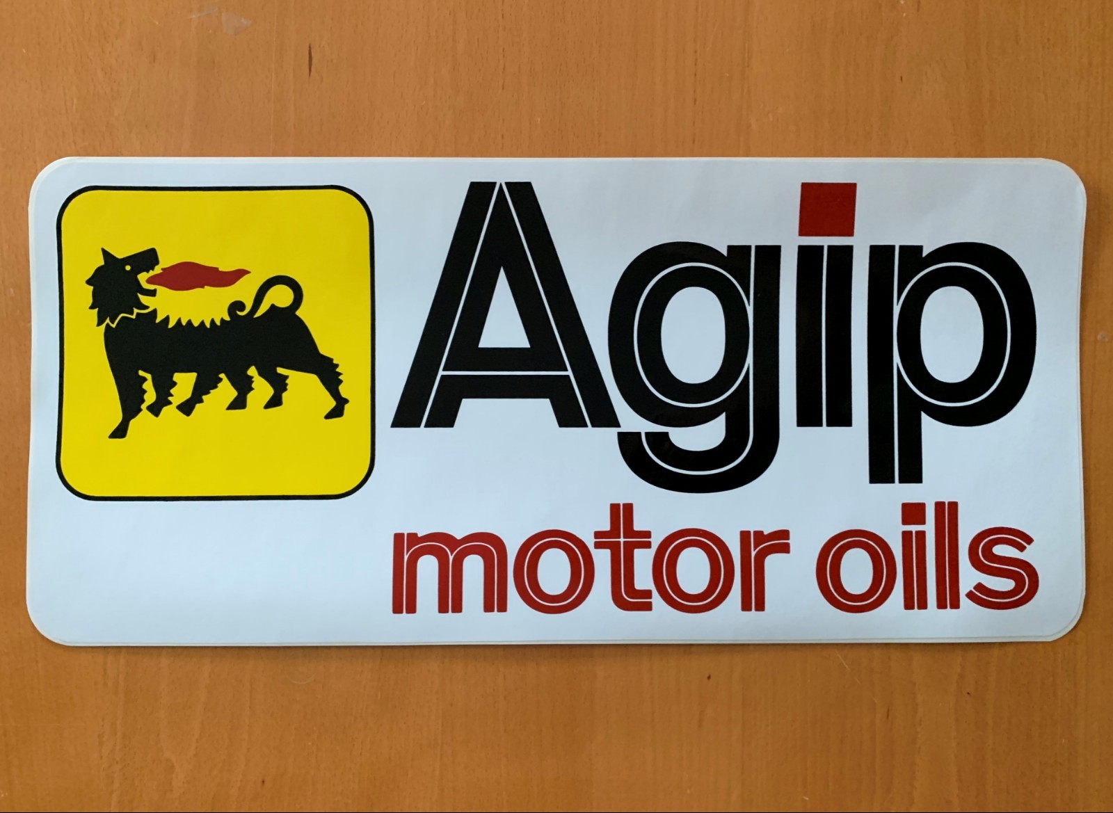 AGIP Racing Vinyl Car Wall Sticker Decal NOS Vintage Original Sponsor ...