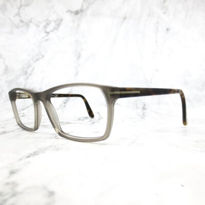 Tom Ford TF 5295 020 Matte Smoke Havana gray rectangle frames 56-17-145 ...