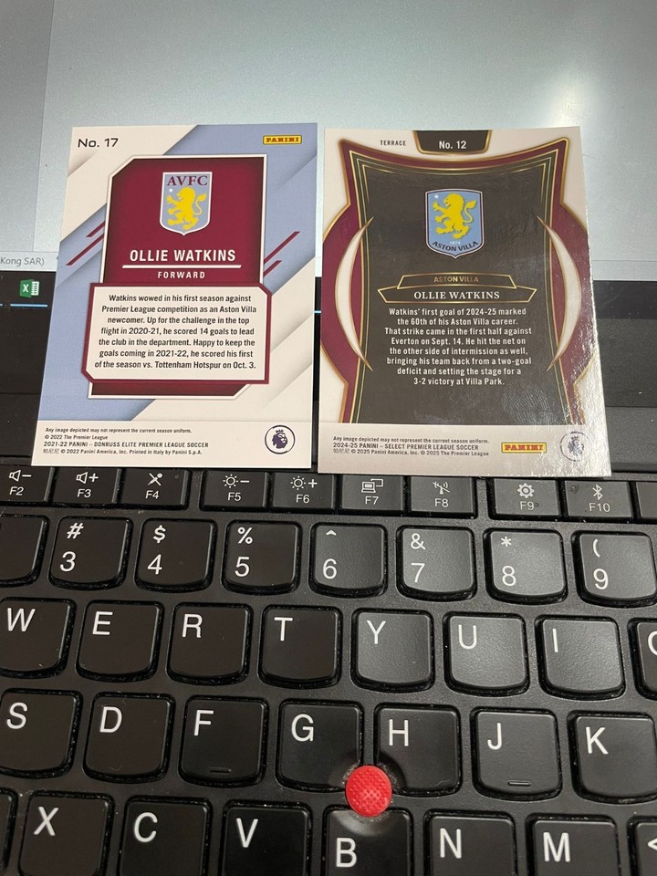 Topps Finest 24/25 Ollie Watkins Auto /75 & Numbered /150 & Pink Ice ...