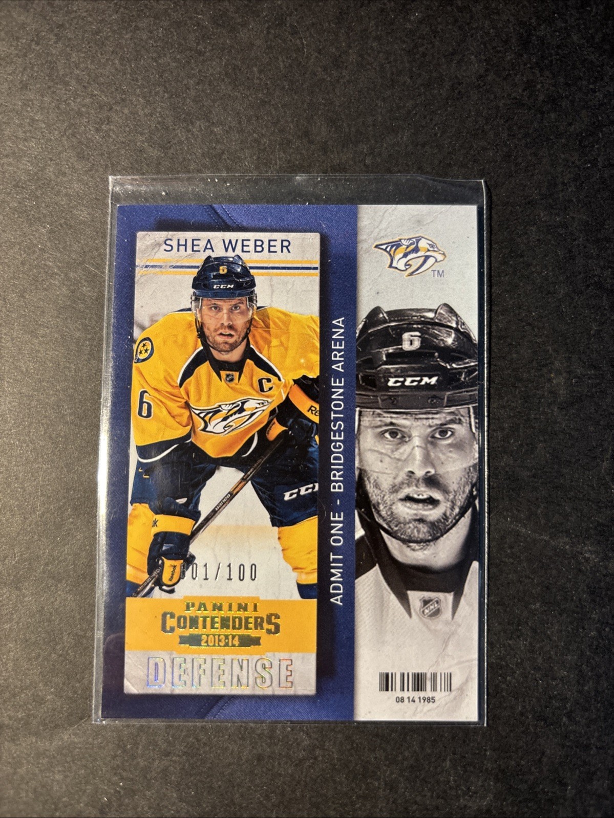 Shea Weber 2013 Contenders #58 Gold /100 Price Guide - Sports Card Investor