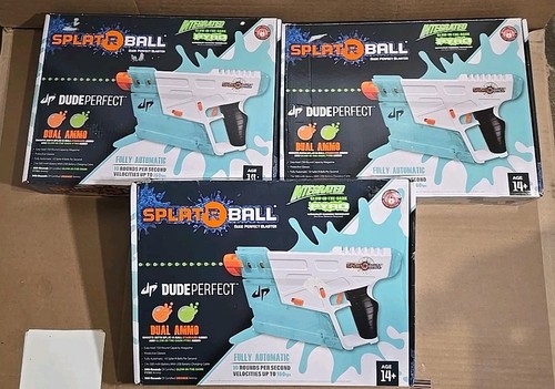×1 Splat-R-Ball Dude Perfect Blaster Kit 500 Rounds Motorized 160+ FPS ...