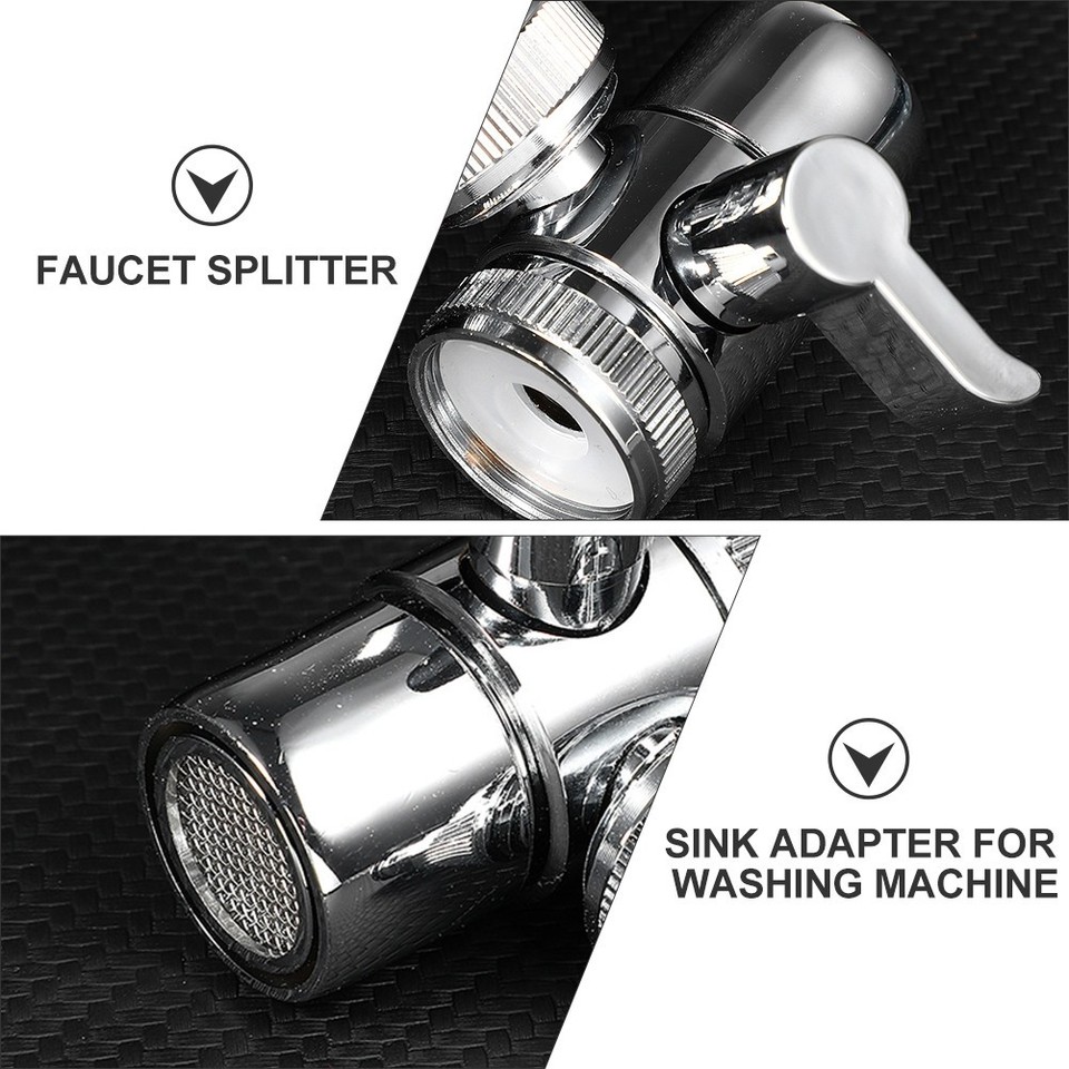 Faucet Splitter Washing Machine Water Line Splitter Sink Hose ...