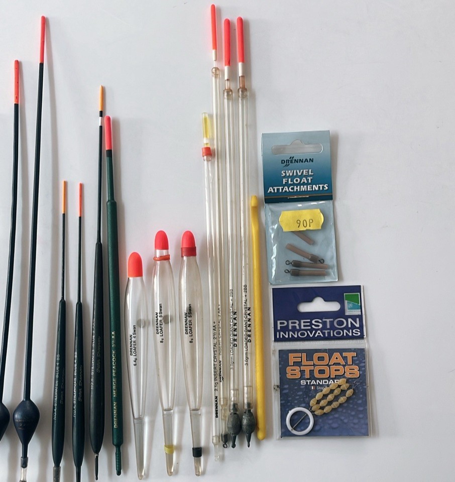 Drennan & Middy Crystal Waggler Loafer Peacock Stick Float Job Lot ...