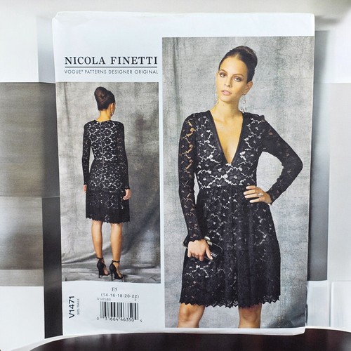 Nicola Finetti Designer Vogue Dress Sewing Pattern V Neck Empire Waist ...