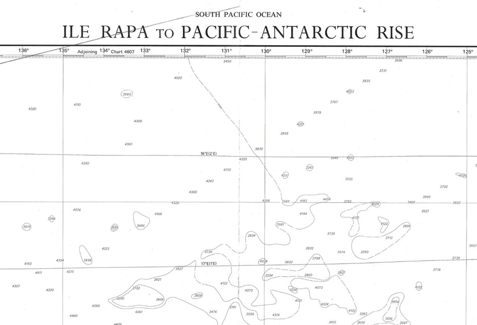 Admiralty 4614 South Pacific Ocean Ile Rapa Pacific Antarctic Rise ...
