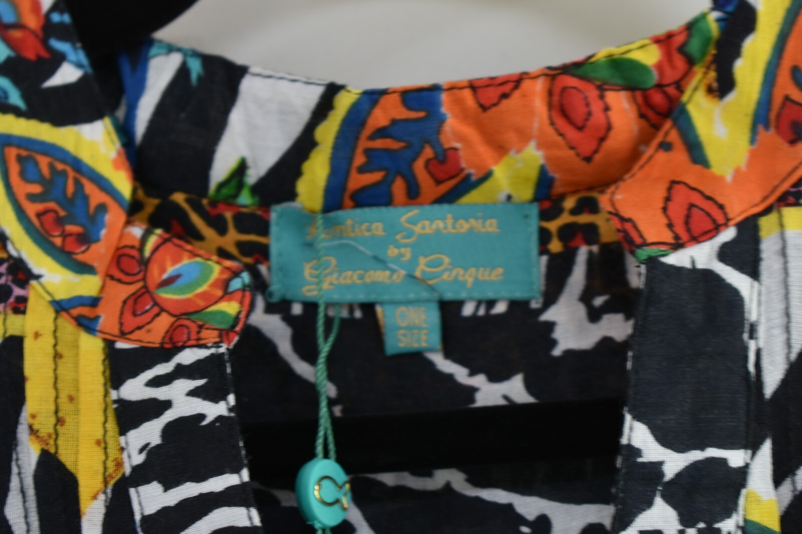 ANTICA SARTORIA 2023 ZEBRA & LEMON FUN PRINT SHORT MUMU/DRESS/KAFTAN ...