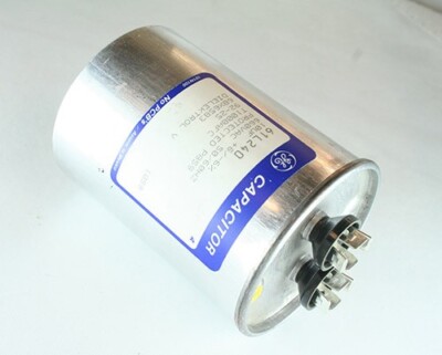 Lot of 2 61L240 GENERAL ELECTRIC CAPACITOR 10UF 660V APPLICATION MOTOR ...