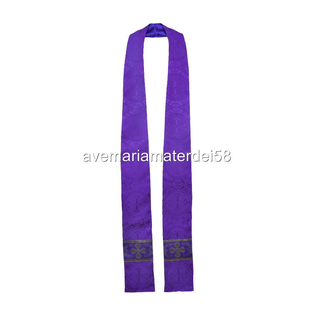 Purple Chi Rho Gothic Chasuble Set Lined+Stole, Maniple, Chalice Veil ...