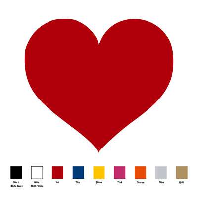 LOVE HEART Decal Vinyl Sticker for Cars Walls Laptop Phone Window | eBay