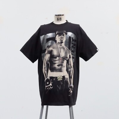 Vintage Pro Club 50 Cent Rhinestone Rap Shirt Made in USA Y2K Hip Hop G ...