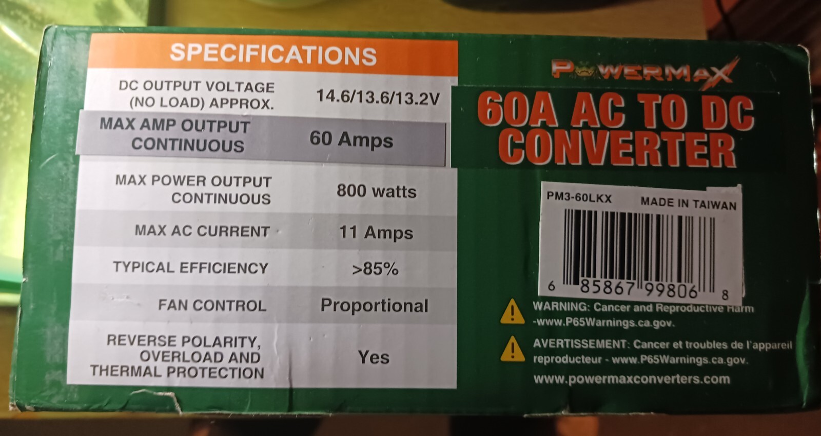 Powermax Converters PM3-60LKX 60a Ac To DC Converter for sale online | eBay