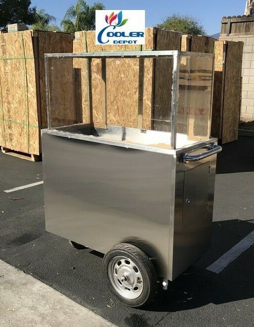 NEW Fruit Cart Vending Concession Stand Stainless Steel Display Frutas ...