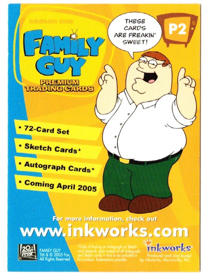 Family Guy Promo Card - 2005 Inkworks | eBay