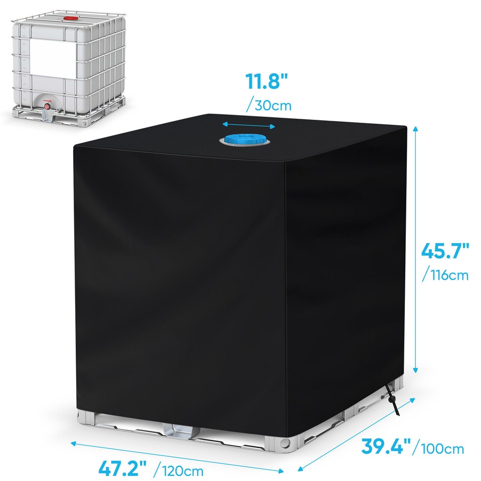 Heavy Duty IBC Water Tank Cover Waterproof For 1000L Container Sun UV ...