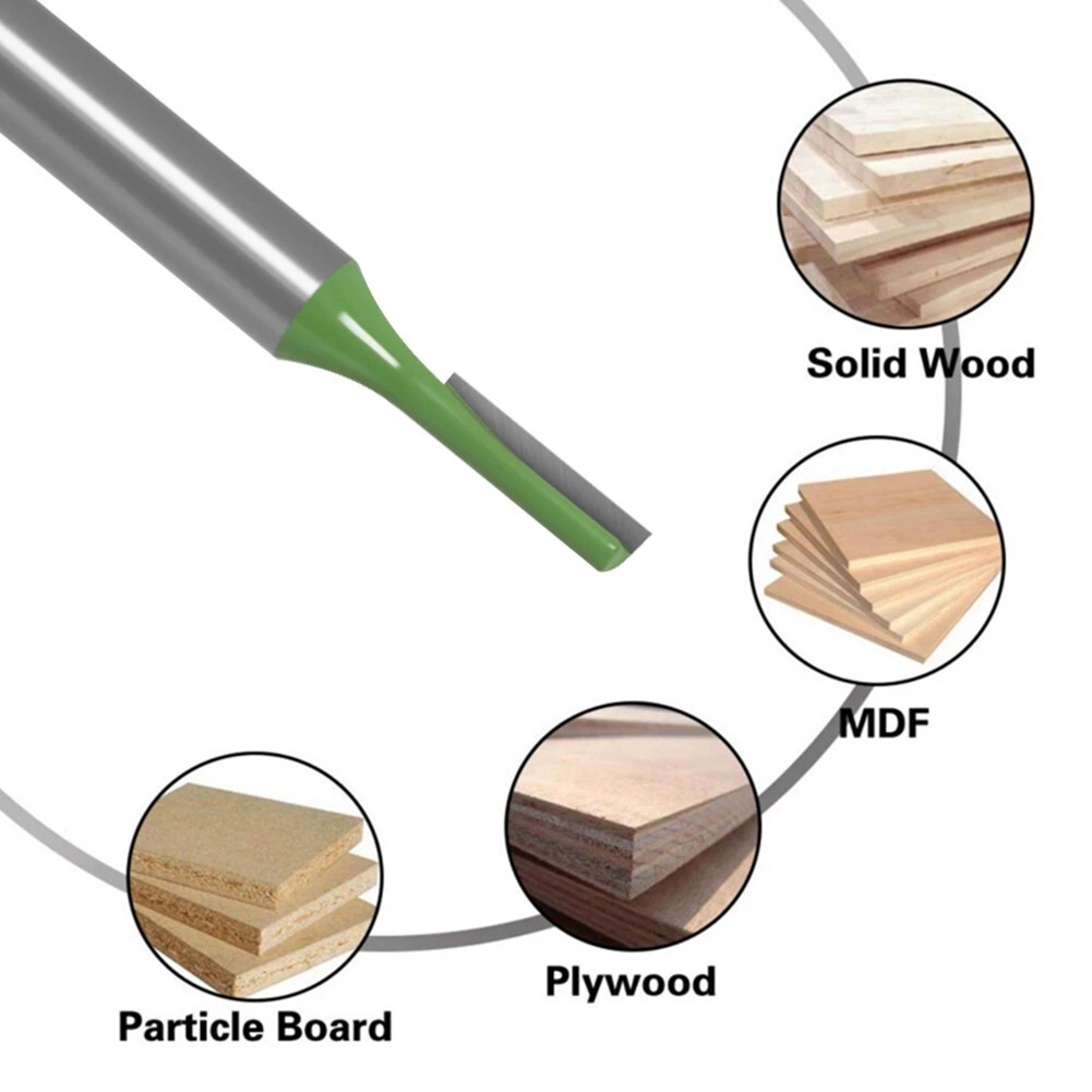 Durable and 6mm Shank Flute Straight Router Bits for Smooth Wood ...