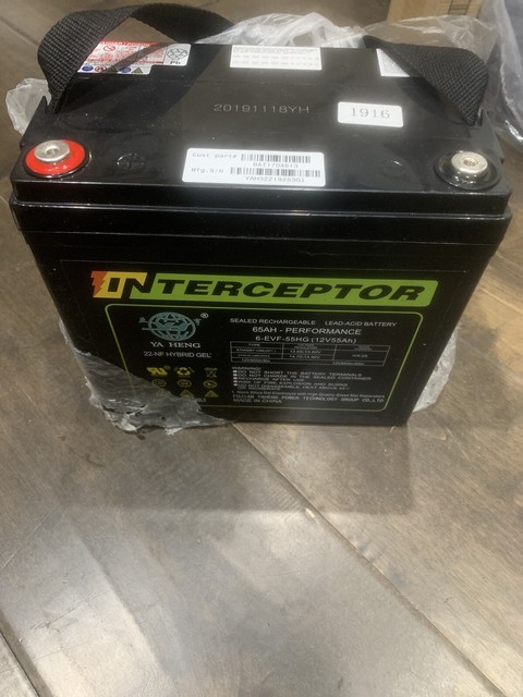Interceptor Bat1704613 6-evf-55hg Pride Q6 Edge 2.0 65ah Hybrid GEL ...
